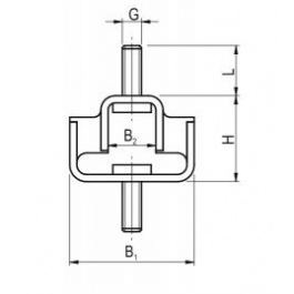 Double U Shear Mount - Anti Vibration
